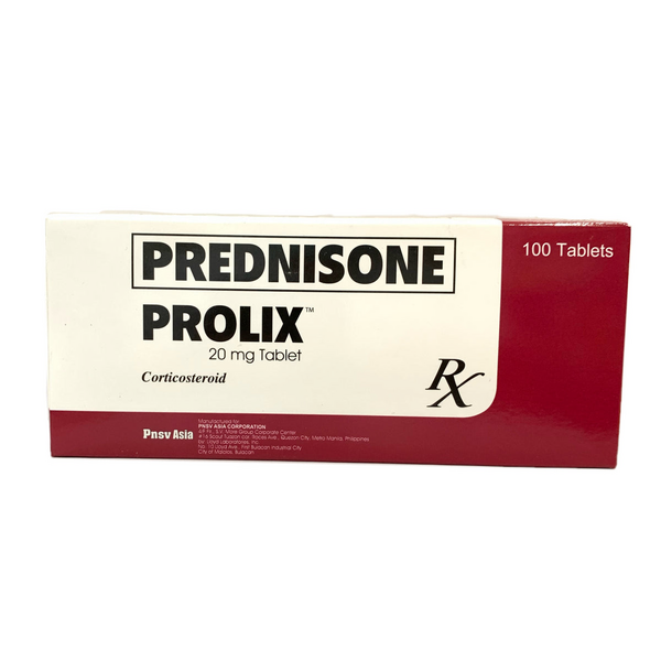 PROLIX Prednisone 20mg Tablet 1's price in the Philippines | MedsGo ...